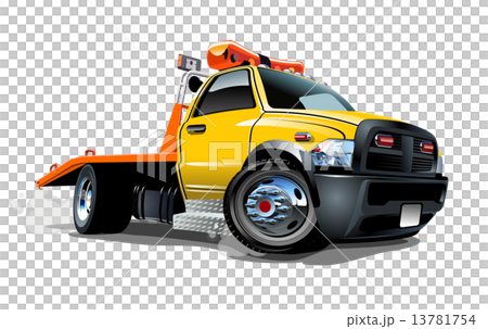 Animated Tow Truck Images Towing Truck Icons Set Cartoon Vector.