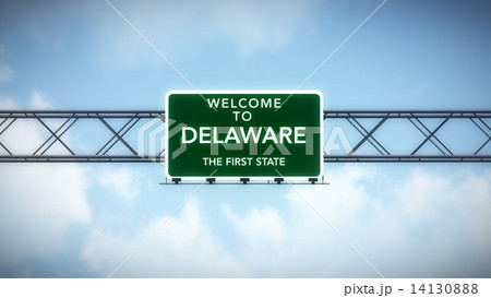 Delaware USA State Welcome to Highway Road Signのイラスト素材 [14130888] - PIXTA