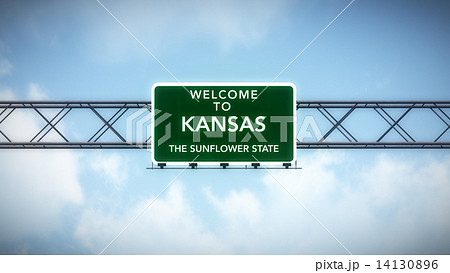 Kansas USA State Welcome to Highway Road Signのイラスト素材 [14130896] - PIXTA