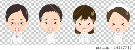 Doctor nurse panicking - Stock Illustration [14187715] - PIXTA