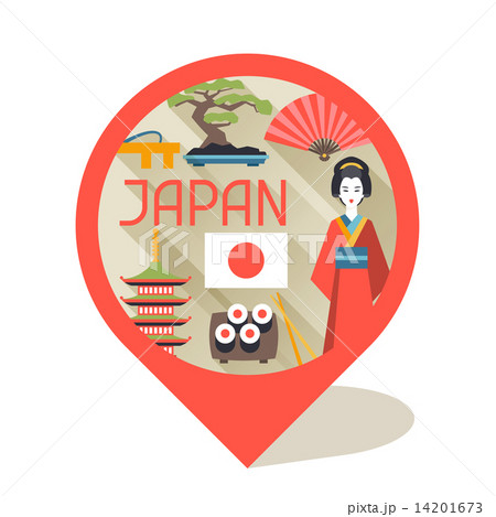 Japan background design.のイラスト素材 [14201673] - PIXTA