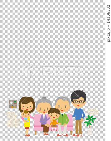 Family Family Three Generation Background Copy... - Stock Illustration ...