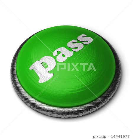 pass word on green button isolated on whiteのイラスト素材 [14441972] - PIXTA