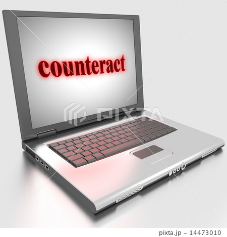counteract word on laptopのイラスト素材 [14473010] - PIXTA