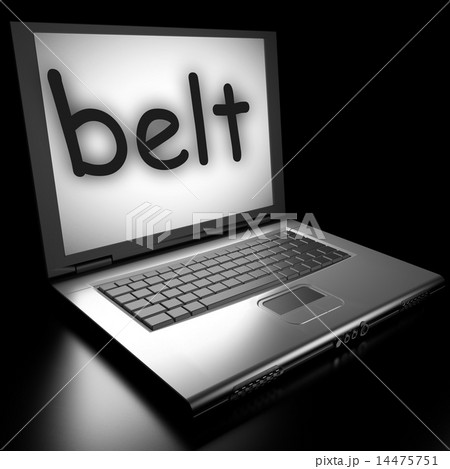 belt word on laptopのイラスト素材 [14475751] - PIXTA