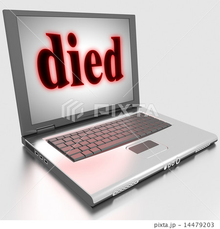 died word on laptopのイラスト素材 [14479203] - PIXTA