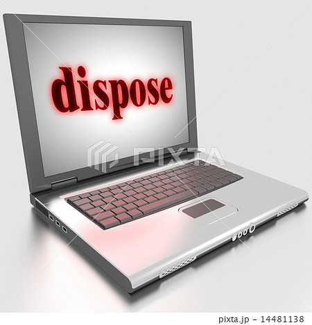 dispose word on laptopのイラスト素材 [14481138] - PIXTA