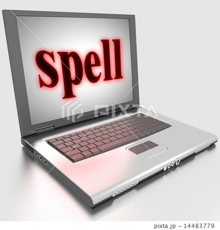 spell word on laptopのイラスト素材 [14483779] - PIXTA