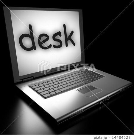 desk word on laptopのイラスト素材 [14484522] - PIXTA
