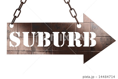 suburb word on metal pointerのイラスト素材 [14484714] - PIXTA