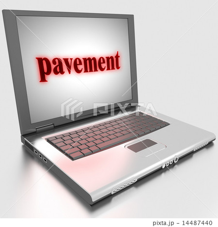 pavement word on laptopのイラスト素材 [14487440] - PIXTA