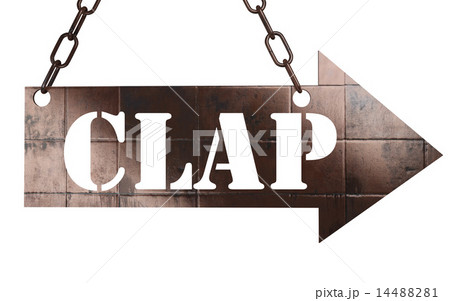 clap word on metal pointerのイラスト素材 [14488281] - PIXTA