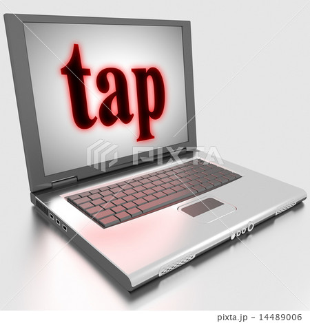 tap word on laptopのイラスト素材 [14489006] - PIXTA
