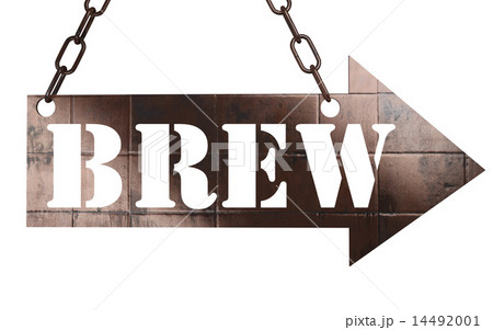 brew word on metal pointerのイラスト素材 [14492001] - PIXTA