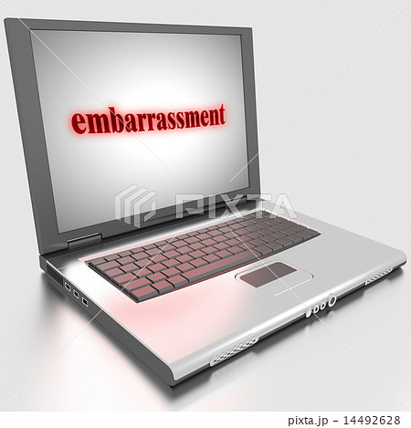 embarrassment word on laptopのイラスト素材 [14492628] - PIXTA