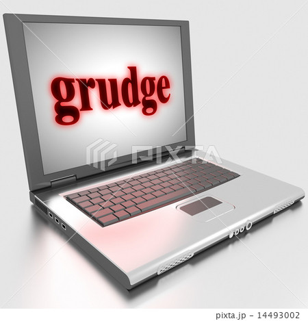 grudge word on laptopのイラスト素材 [14493002] - PIXTA