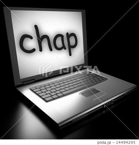 chap word on laptopのイラスト素材 [14494205] - PIXTA