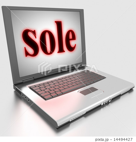 sole word on laptopのイラスト素材 [14494427] - PIXTA
