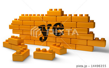 ye word on yellow brick wallのイラスト素材 [14496355] - PIXTA