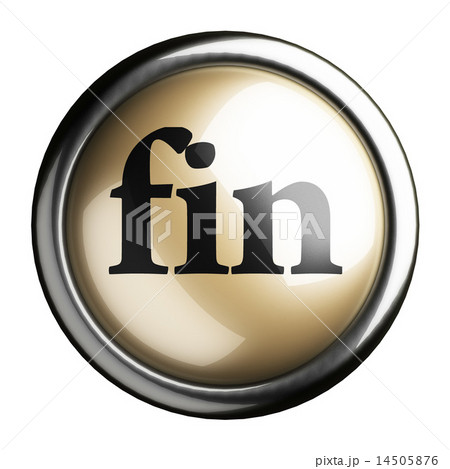 fin word on isolated buttonのイラスト素材 [14505876] - PIXTA