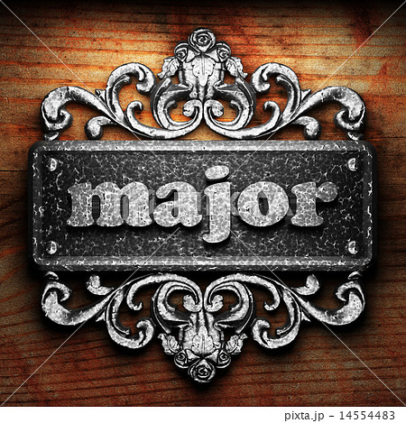 major word of iron on wooden backgroundのイラスト素材 [14554483] - PIXTA