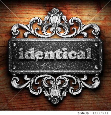 identical word of iron on wooden backgroundのイラスト素材 [14556531] - PIXTA