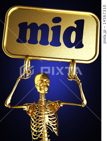 mid word and golden skeletonのイラスト素材 [14567310] - PIXTA