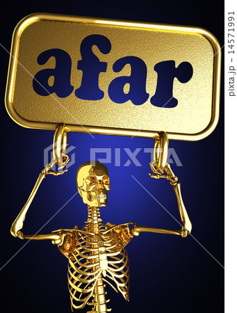 afar word and golden skeletonのイラスト素材 [14571991] - PIXTA