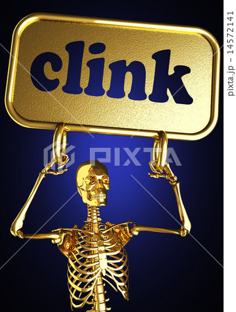 clink word and golden skeletonのイラスト素材 [14572141] - PIXTA
