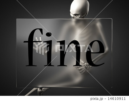 fine word on glass and skeletonのイラスト素材 [14610911] - PIXTA