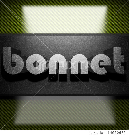 bonnet word of iron on carbonのイラスト素材 [14650672] - PIXTA