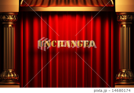 unchanged golden word on red curtainのイラスト素材 [14680174] - PIXTA