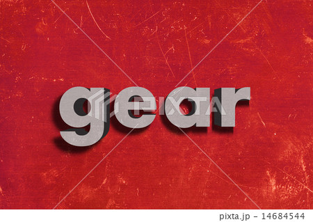 gear word on red wallのイラスト素材 [14684544] - PIXTA