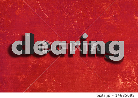 clearing word on red wallのイラスト素材 [14685095] - PIXTA