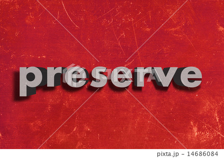 preserve word on red wallのイラスト素材 [14686084] - PIXTA