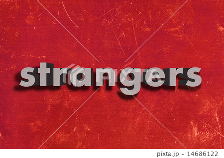 strangers word on red wallのイラスト素材 [14686122] - PIXTA