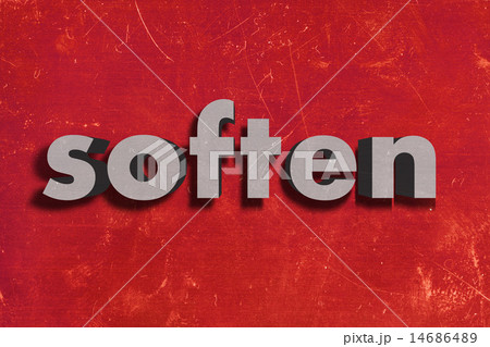 soften word on red wallのイラスト素材 [14686489] - PIXTA