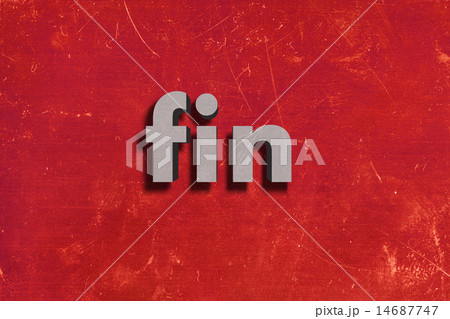 fin word on red wallのイラスト素材 [14687747] - PIXTA