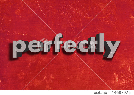 perfectly word on red wallのイラスト素材 [14687929] - PIXTA