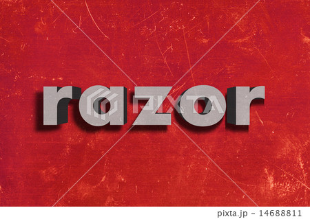 razor word on red wallのイラスト素材 [14688811] - PIXTA