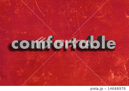 comfortable word on red wallのイラスト素材 [14688976] - PIXTA