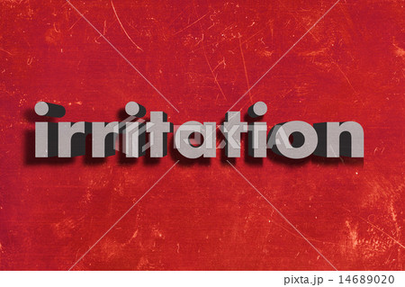 irritation word on red wallのイラスト素材 [14689020] - PIXTA