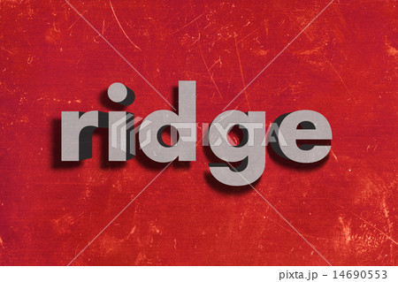 ridge word on red wallのイラスト素材 [14690553] - PIXTA