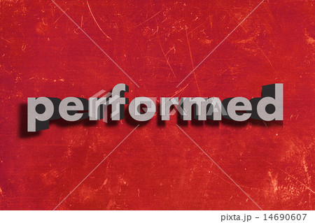 performed word on red wallのイラスト素材 [14690607] - PIXTA