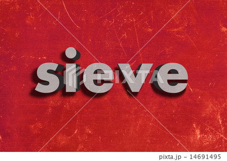 sieve word on red wallのイラスト素材 [14691495] - PIXTA