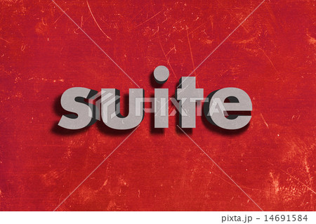 suite word on red wallのイラスト素材 [14691584] - PIXTA