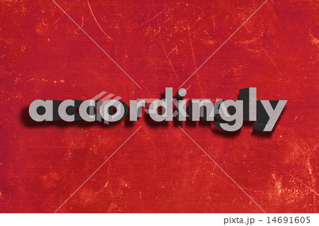 accordingly word on red wallのイラスト素材 [14691605] - PIXTA