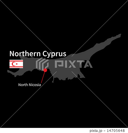 Detailed map of Northern Cyprus and capital...のイラスト素材 [14705648] - PIXTA