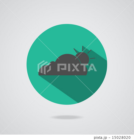 Abstract cloud icon. Teal buttonのイラスト素材 [15028020] - PIXTA