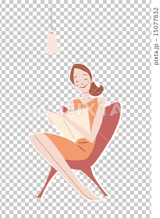 A relaxing woman - Stock Illustration [15077632] - PIXTA